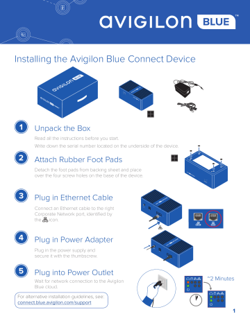 Avigilon Blue 4-Channel Connect Device Installation Guide | Manualzz