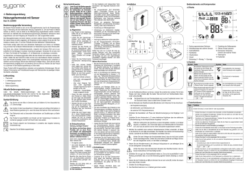 Sygonix SY-4500818 Indoor thermostat Bedienungsanleitung | Manualzz