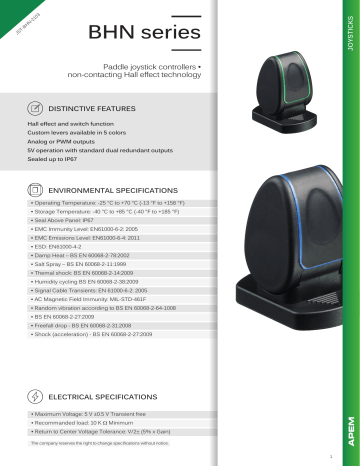 Apem BHN Series Datasheet | Manualzz