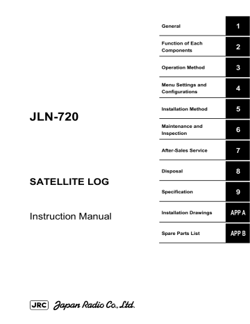 JRC JLN-720 Ground Track Speed Log Owner's Manual | Manualzz