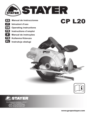 Stayer CP L20 CIRCULAR SAW Manuel du propriétaire | Manualzz