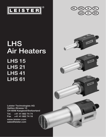 Leister LHS 41S Classic Betjeningsvejledning | Manualzz