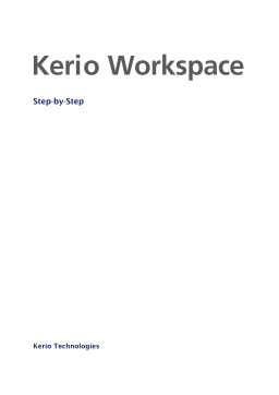 Kerio Workspace 1.0.0 - User guide