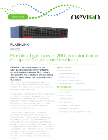 Nevion FR202-MKII - High power 2RU modular frame for 10 dual-card ...