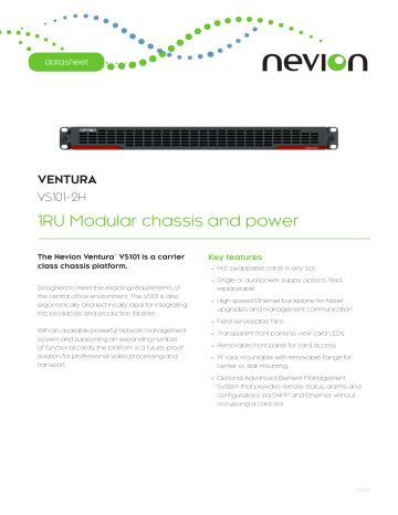 Nevion VS101-2H Modular Frame Datasheet | Manualzz