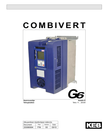 KEB G6 Contenitore E Installation manual | Manualzz