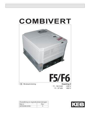 KEB F5/F6 Kapsling H Bruksanvisning | Manualzz