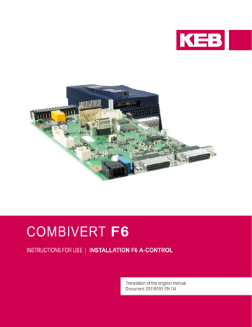 KEB F6 Control Application Installation Manual | Manualzz