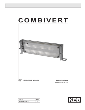 KEB G6 Braking resistor Installation Manual | Manualzz