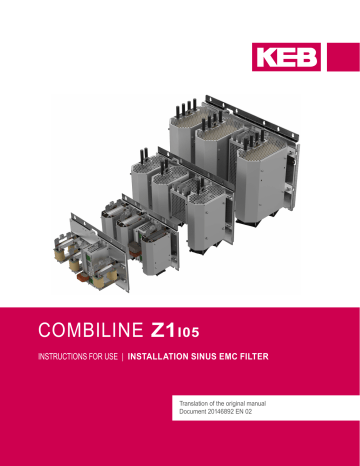 KEB Sinus EMC filter Instructions for use | Manualzz