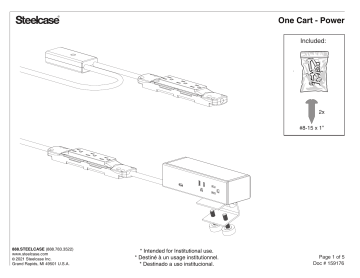 Steelcase One Cart – Power Assembly Instructions | Manualzz