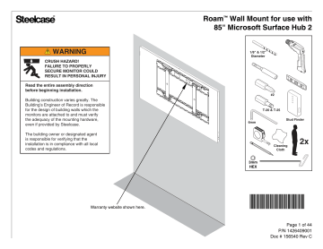 Steelcase Roam Wall Mount Assembly Instructions | Manualzz