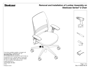 Steelcase Lumbar Assembly Instructions | Manualzz