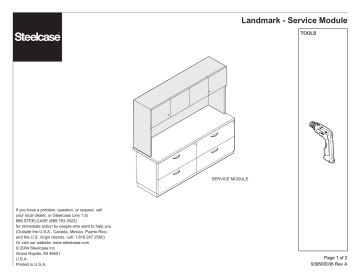 Steelcase Landmark – Service Module Assembly Instructions | Manualzz