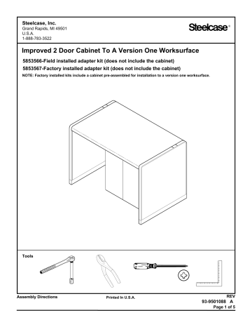 Steelcase Series 9000 Assembly Instructions | Manualzz