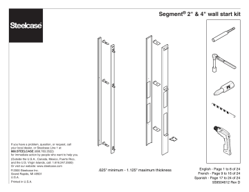 Steelcase Pathways Wall Starts – Segment 2″ & 4″ Wall Start Kit ...