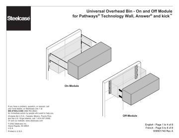 Steelcase Technology Wall – Universal Overhead Bin – On-Module and Off ...