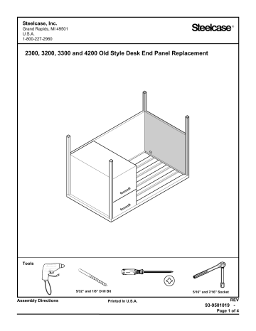 Steelcase End Panel Assembly Instructions | Manualzz