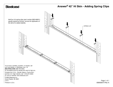 Steelcase Answer Panel – 42″H Skins – Adding Spring Clips for Stability ...