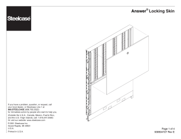 Steelcase Answer Panel Locking Skin Assembly Instructions | Manualzz