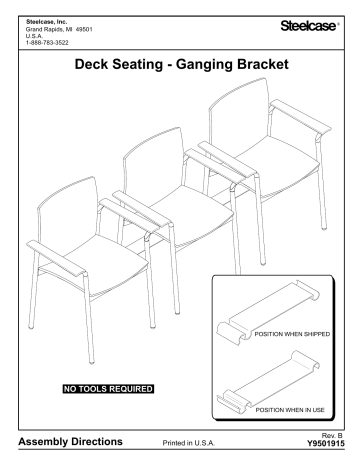 Steelcase Deck Seating - Ganging Bracket Assembly Instructions | Manualzz