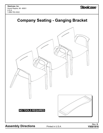 Steelcase Company Seating – Ganging Bracket Assembly Instructions ...