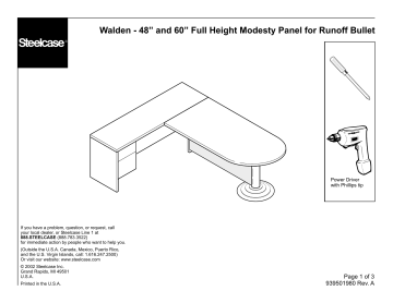 Steelcase Walden – 48″ and 60″ Full Height Modesty Panel (For product ...
