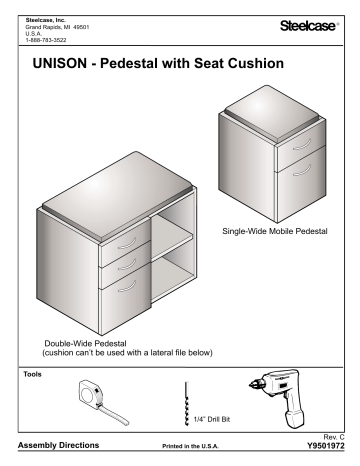 Steelcase Unison – Pedestal Assembly Instructions | Manualzz
