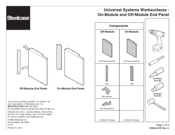 Steelcase Universal Systems Worksurfaces on Montage – On-Module and Off ...