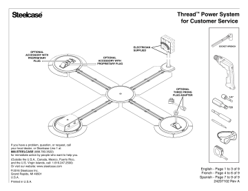 Steelcase Thread Power System for Manuel utilisateur | Manualzz