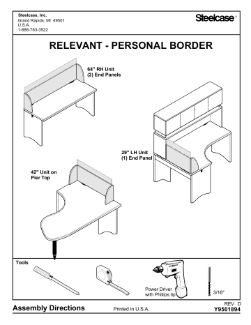 Steelcase Relevant – Personal Border Assembly Instructions | Manualzz