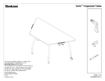 Steelcase Verb Trapezoid Table Assembly Instructions | Manualzz