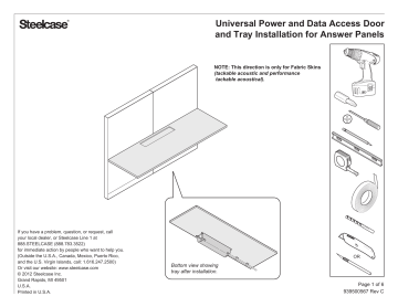 Steelcase Answer Panel-hung Worksurfaces – Universal Power & Data ...