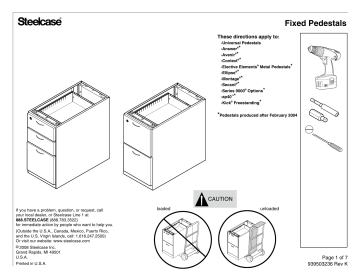 Steelcase Universal Storage – Fixed Pedestals for use Assembly ...