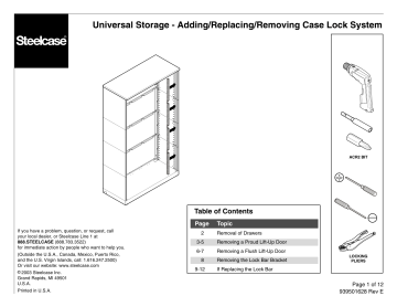 Steelcase Universal Storage – Adding/Replacing/Removing Case Lock ...