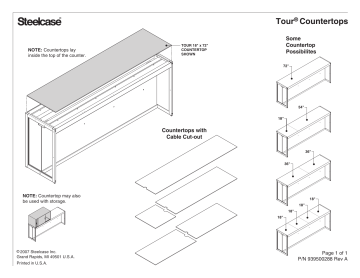 Steelcase Tour Countertops Assembly Instructions | Manualzz