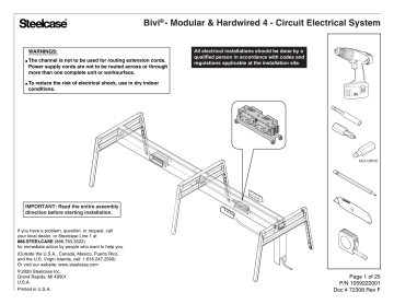 Steelcase bivi – Modular & Hardwired 4 – Circuit Electrical System ...