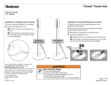 Steelcase Thread Power Hub Assembly Instructions | Manualzz
