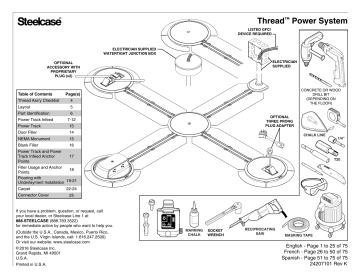 Steelcase Thread Power System Manual de usuario | Manualzz