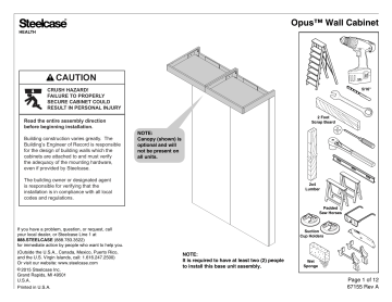 Steelcase Opus Wall Cabinet Assembly Instructions | Manualzz
