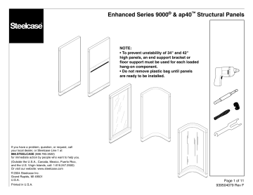 Steelcase Enhanced Series 9000 & ap40 Structural Panels Assembly ...