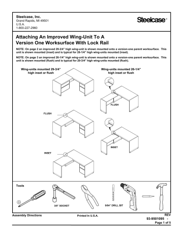Steelcase Series 9000 Attaching an Assembly Instructions | Manualzz