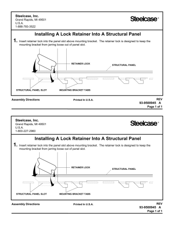 Steelcase Series 9000 Assembly Instructions | Manualzz