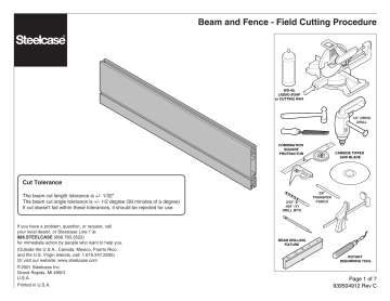 Steelcase Post & Beam - Beam and Fence - Field Cutting Procedure ...