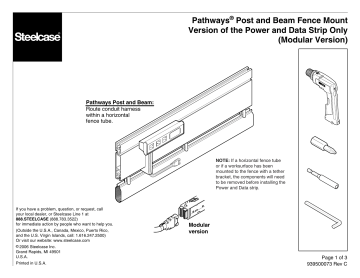 Steelcase Post & Beam - Fence Mount Version of the Power and Data Strip ...