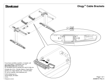 Steelcase Ology Cable Brackets Assembly Instructions | Manualzz