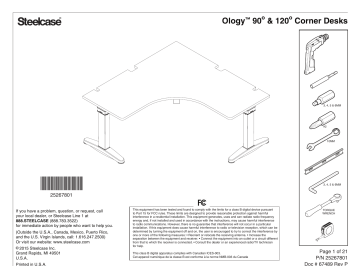 Steelcase Ology Height-Adjustable 90 Degree & 120 Degree Corner Desks ...