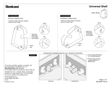 Steelcase Organizational Worktools - Universal Shelf Assembly ...