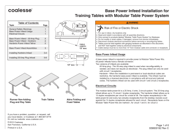 Steelcase Base Power Infeed Assembly Instructions | Manualzz