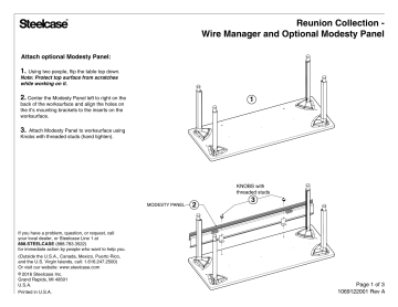 Steelcase Reunion Table Collection – Wire Manager and Optional Modesty ...